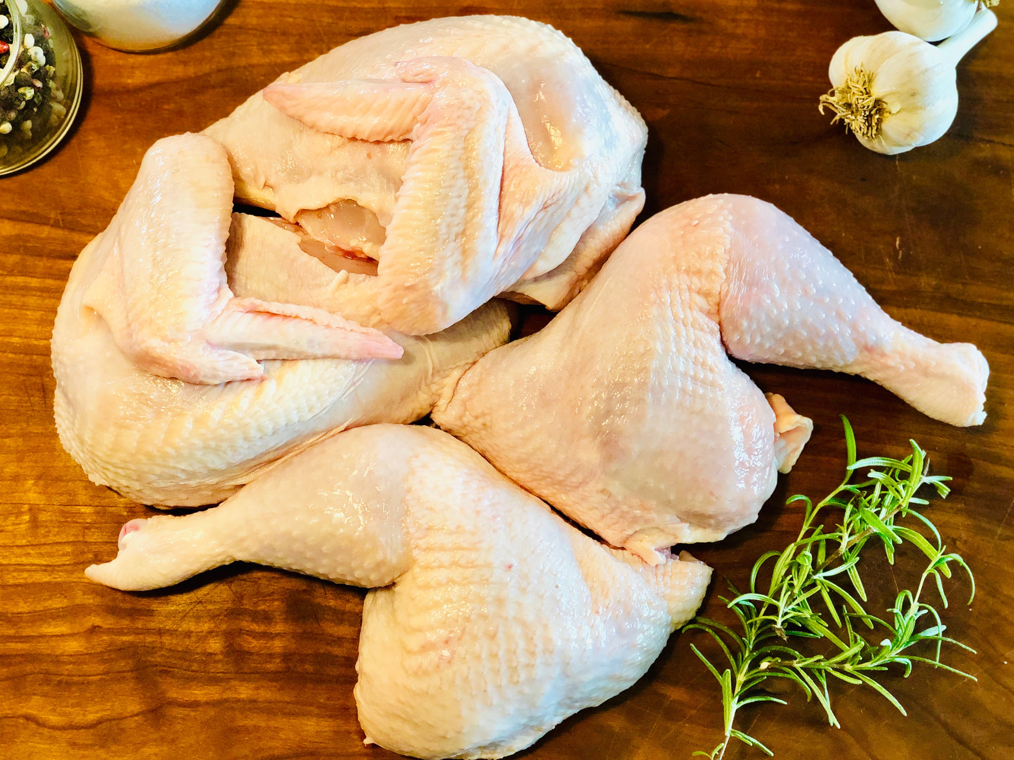 Whole Chicken, Quartered, ~3lbs | Tea Hills Farms